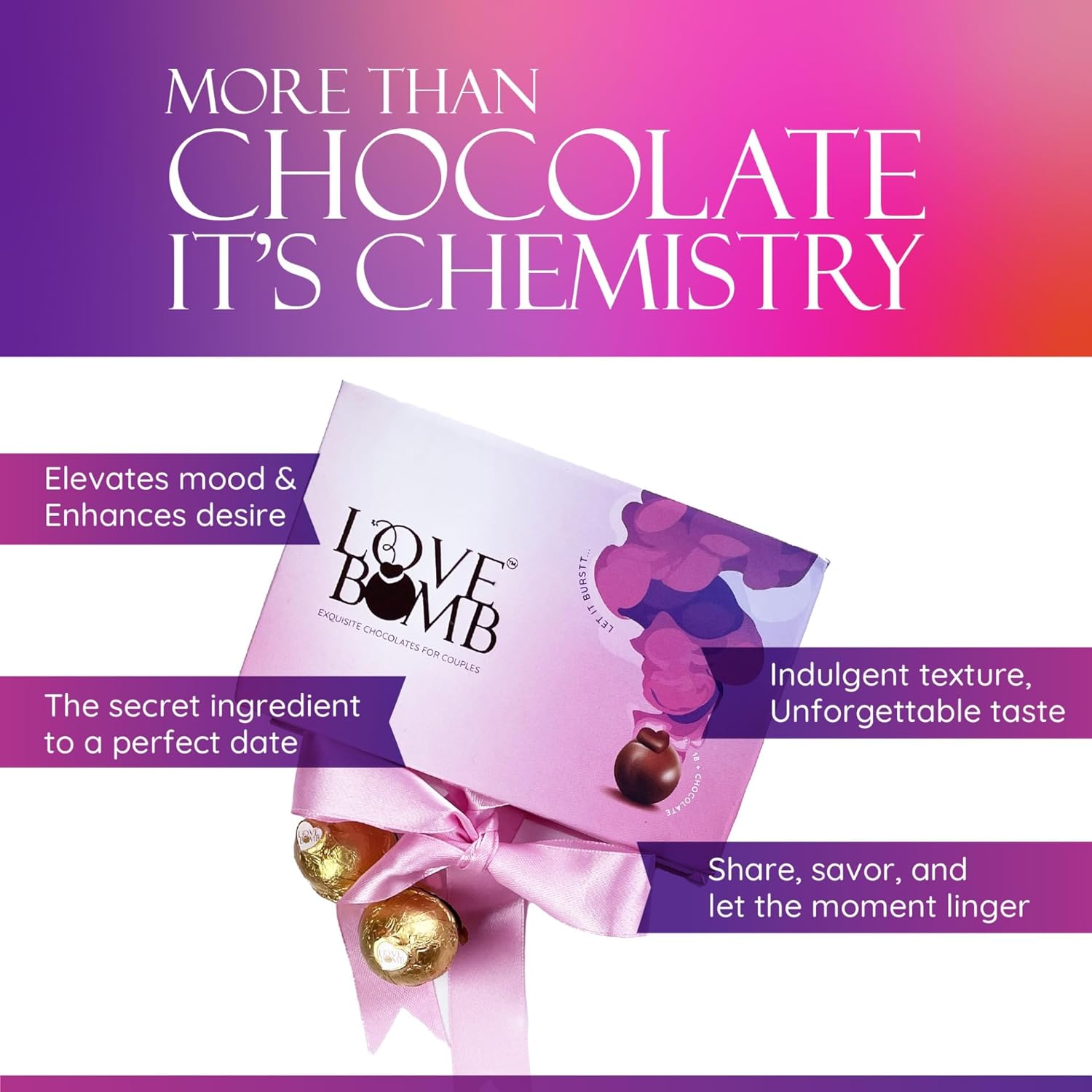 Love Bomb | Crafted for Love | Intimacy Chocolates for Couples